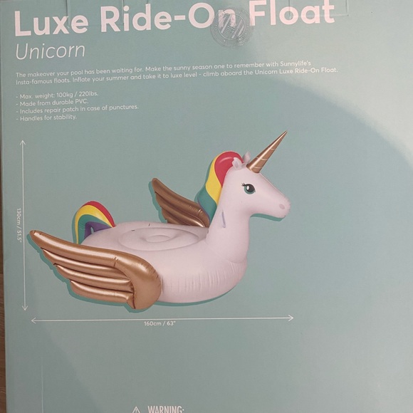 Sunnylife | Games | Oversized Unicorn Luxe Ride On Float | Poshmark